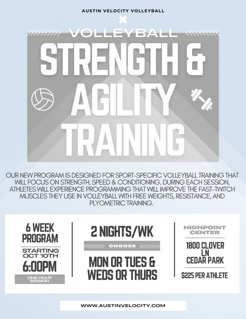 Strength & Agility Training – Austin Velocity Volleyball Club